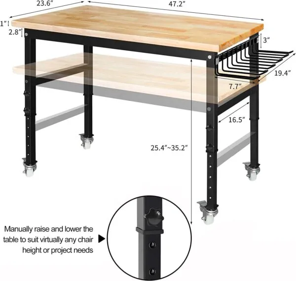 Rolling Work Table - Product - Disability Work Consulting