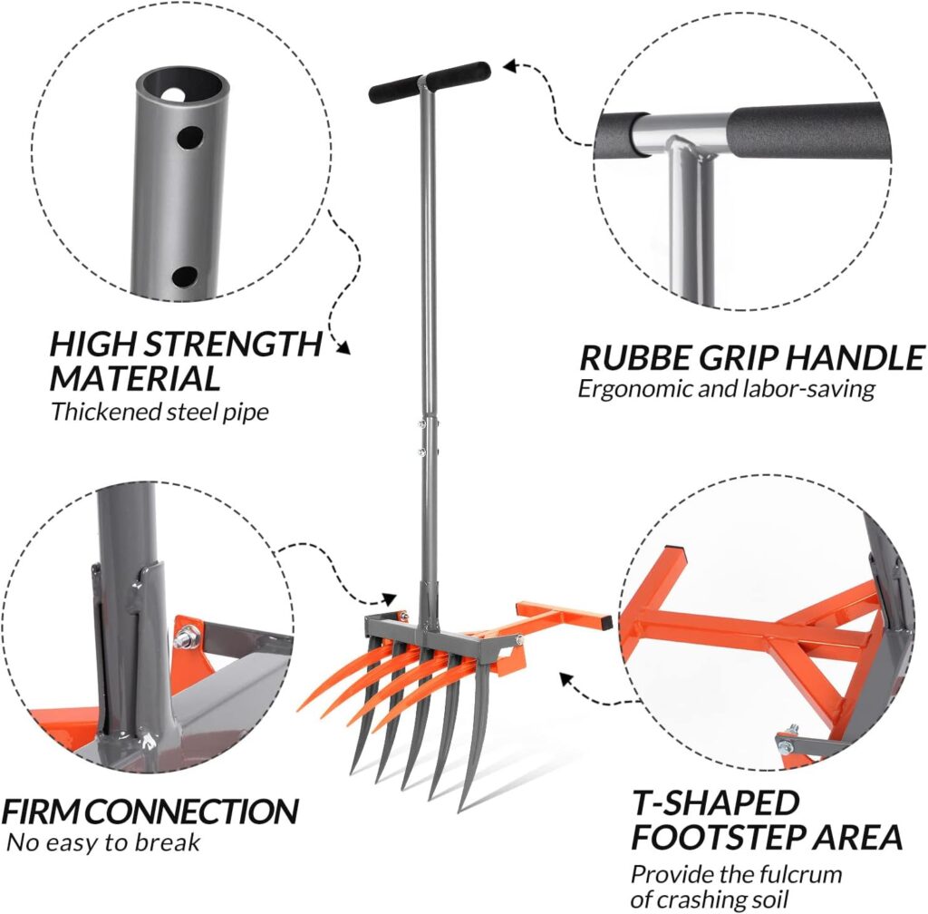 Broad Fork Tool Cultivator Tiller Manual Hand Tiller - Product ...